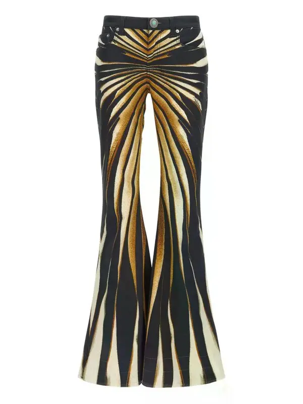 Roberto Cavalli Printed Flared Trousers