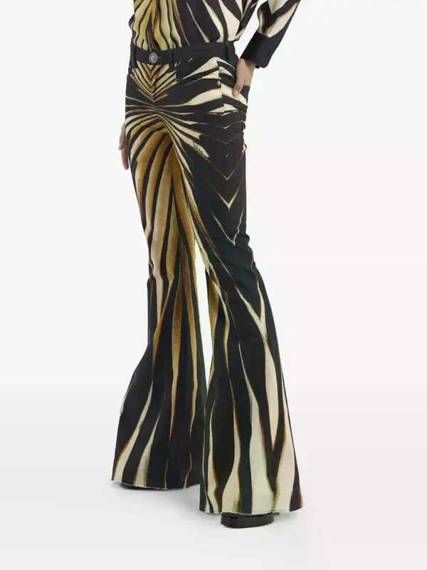 Roberto Cavalli Printed Flared Trousers