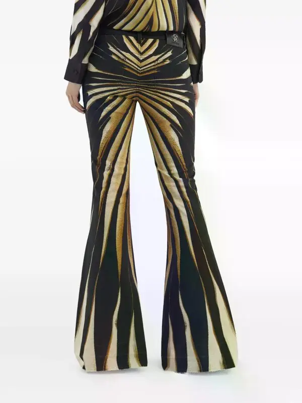 Roberto Cavalli Printed Flared Trousers
