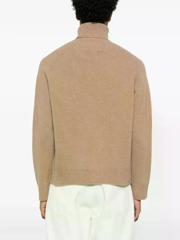 MAISON MARGIELA Roll Neck Wool Jumper - Neutrals