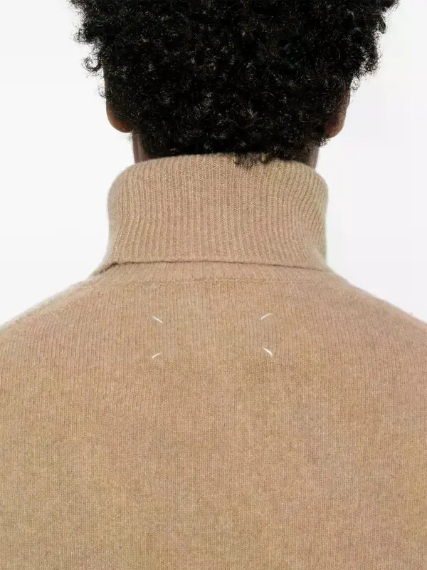 MAISON MARGIELA Roll Neck Wool Jumper - Neutrals