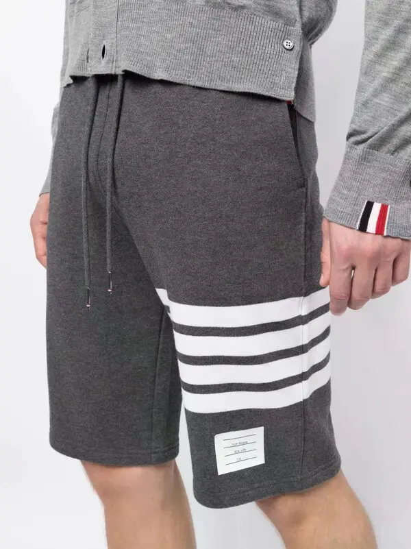 Thom Browne 4-bar Cotton Track Shorts - Grey