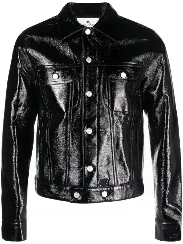 COURREGES High-shine Leather Jacket