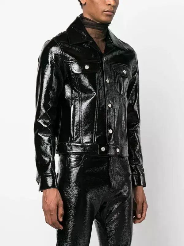 COURREGES High-shine Leather Jacket