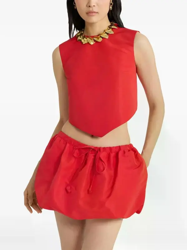 PATOU Faille Scarf Top - Red