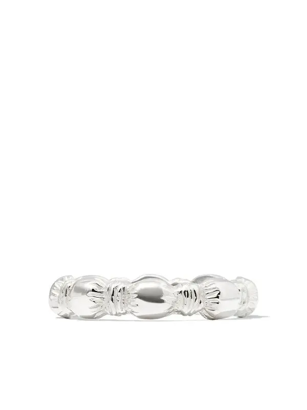 BLEUE BURNHAM Sterling Nature Round Root Ring