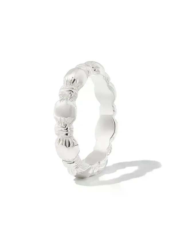 BLEUE BURNHAM Sterling Nature Round Root Ring