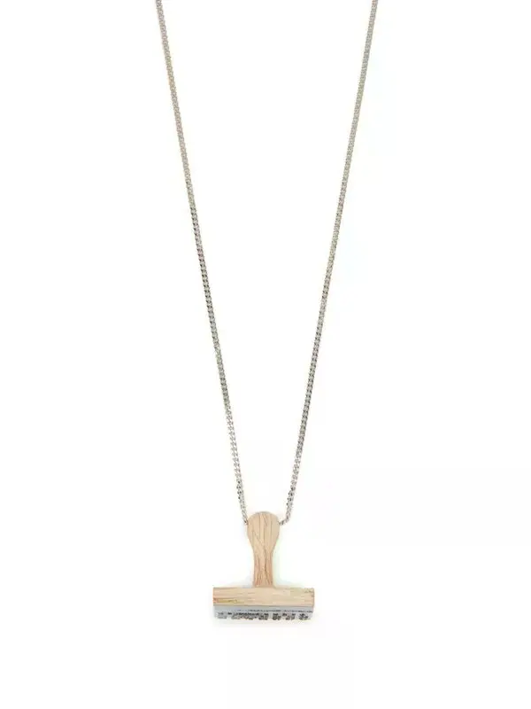 MAISON MARGIELA Stamp Pendant Necklace - Silver