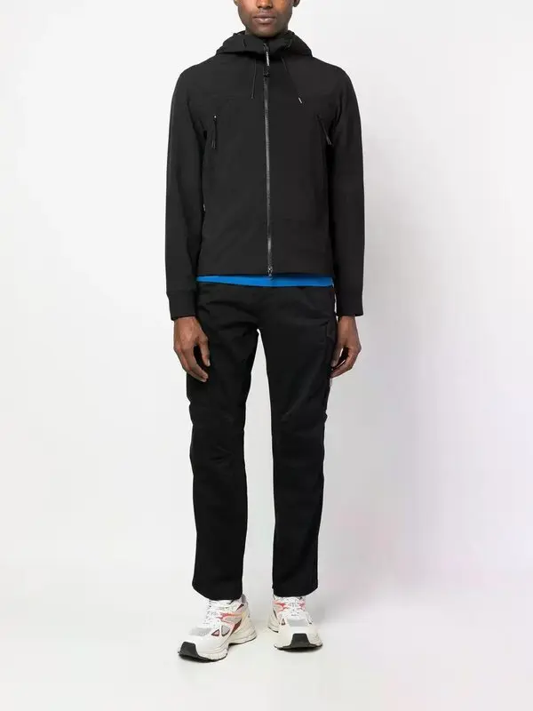 C.P. COMPANY Logo-patch Hooded Jacket - Black