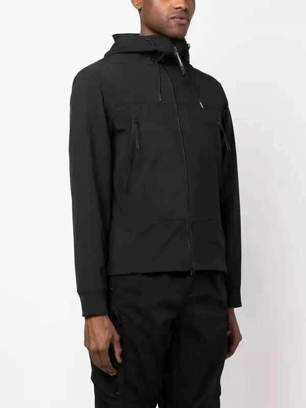 C.P. COMPANY Logo-patch Hooded Jacket - Black