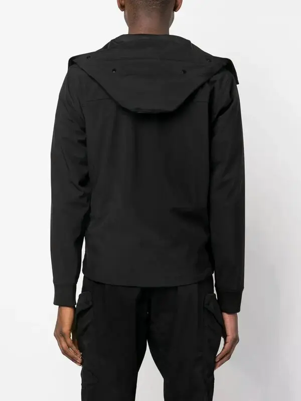 C.P. COMPANY Logo-patch Hooded Jacket - Black
