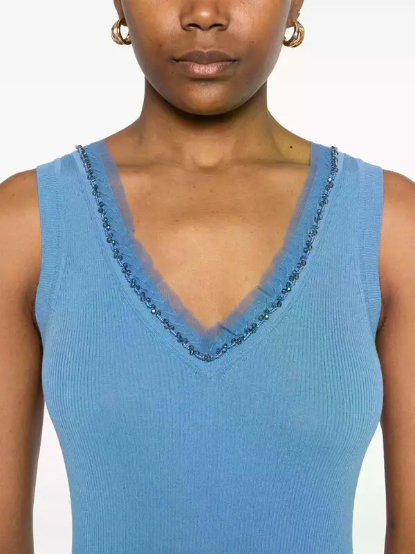 P.a.r.o.s.h Ribbed Tank Top - Blue