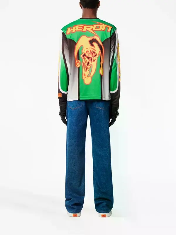 Heron Preston Logo Patch Two-tone Design Jeans