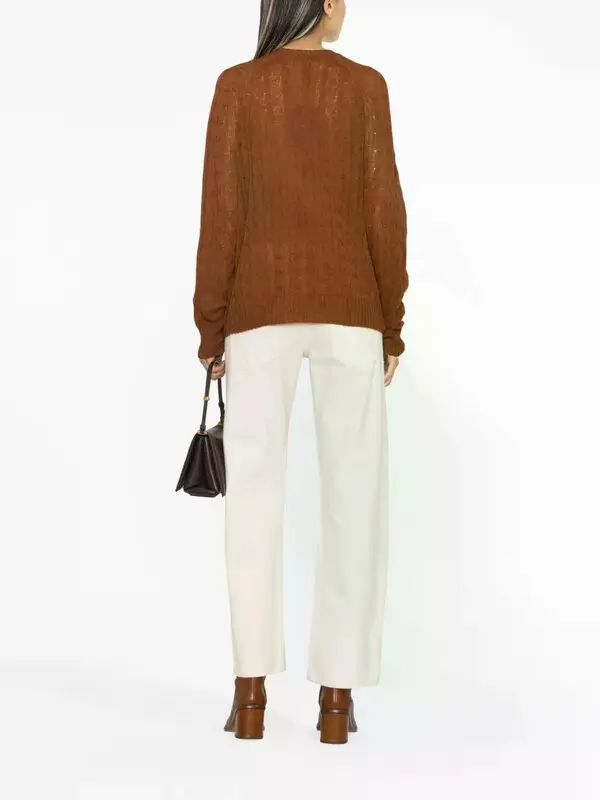 Etro Logo-embroidered Cable-knit Jumper