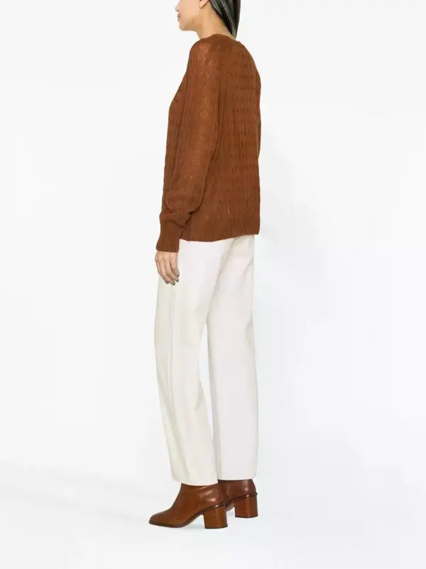 Etro Logo-embroidered Cable-knit Jumper