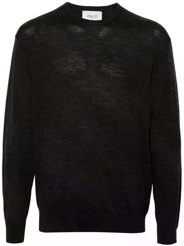 D4.0 Wool Crew Neck Sweater - Grey