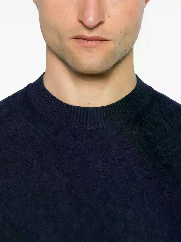 BALLANTYNE Patterned Jacquard Sweater