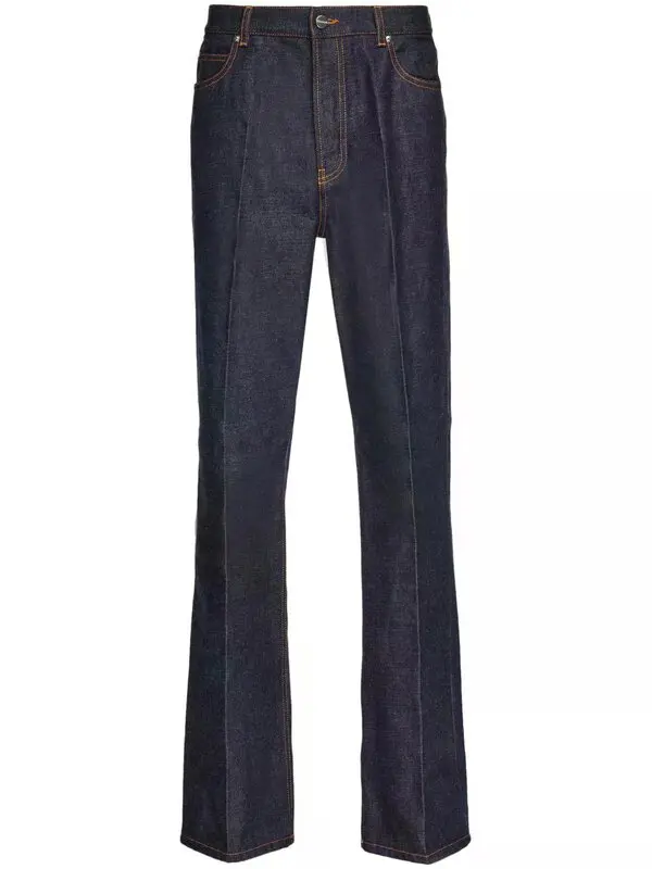 FERRAGAMO Logo-appliqué Straight-leg Jeans