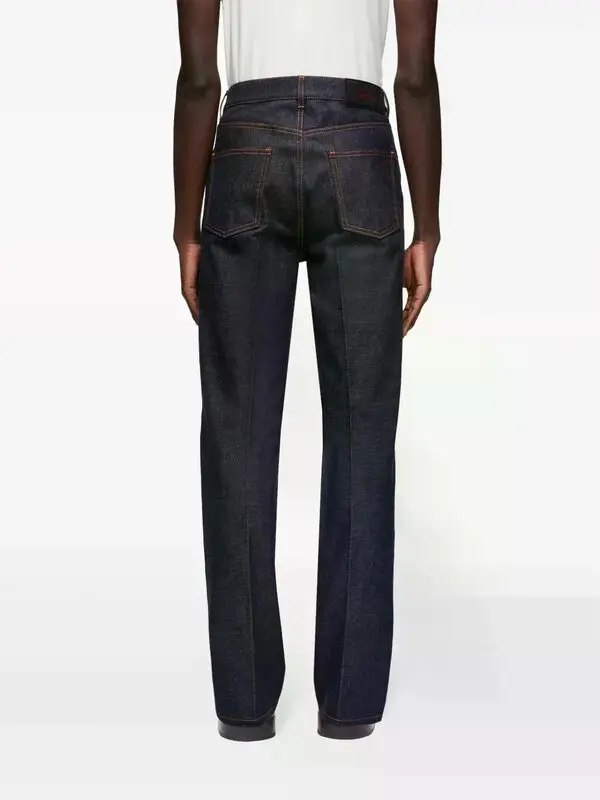 FERRAGAMO Logo-appliqué Straight-leg Jeans