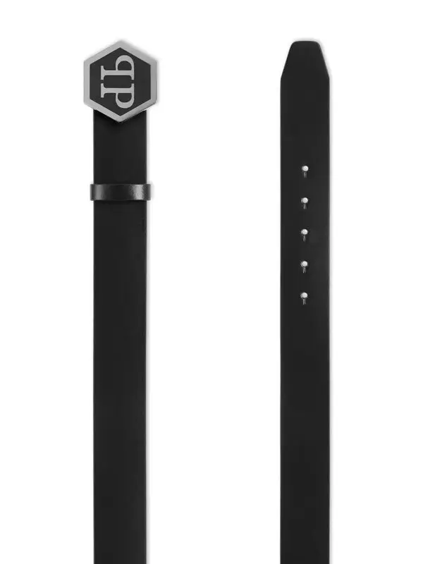 Philipp Plein Hexagon-logo Leather Belt