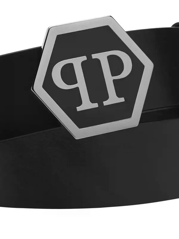 Philipp Plein Hexagon-logo Leather Belt