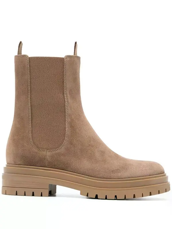GIANVITO ROSSI Chester Suede Chelsea Boots - Brown