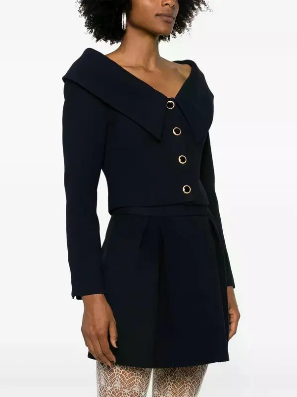 Alessandra Rich Off-shoulder Wool Blazer