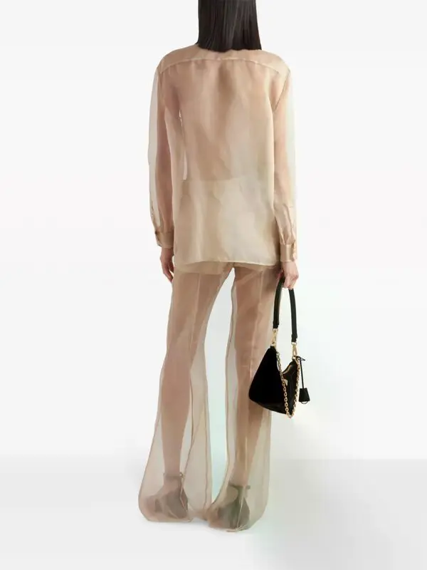 Prada Embroidered Organza Shirt