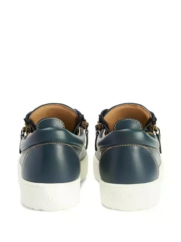 GIUSEPPE ZANOTTI Frankie Double-zip Low-top Sneakers - Blue