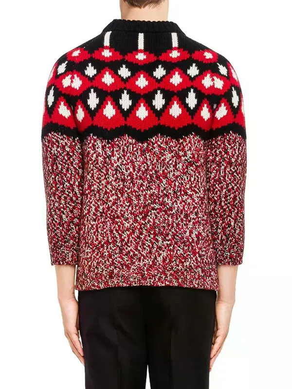 Prada Patterned Jacquard Knit Jumper