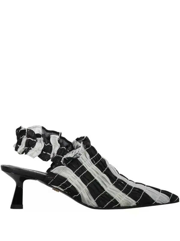 AMY CROOKES Striped Pumps