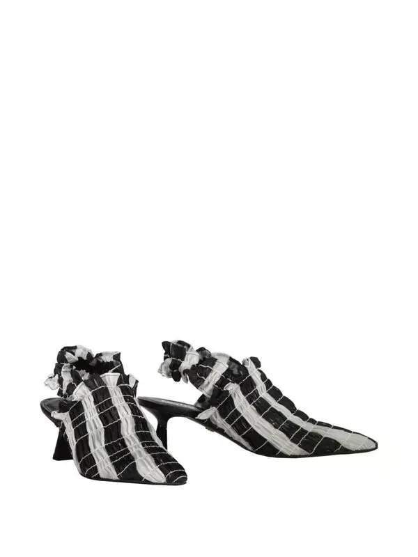 AMY CROOKES Striped Pumps