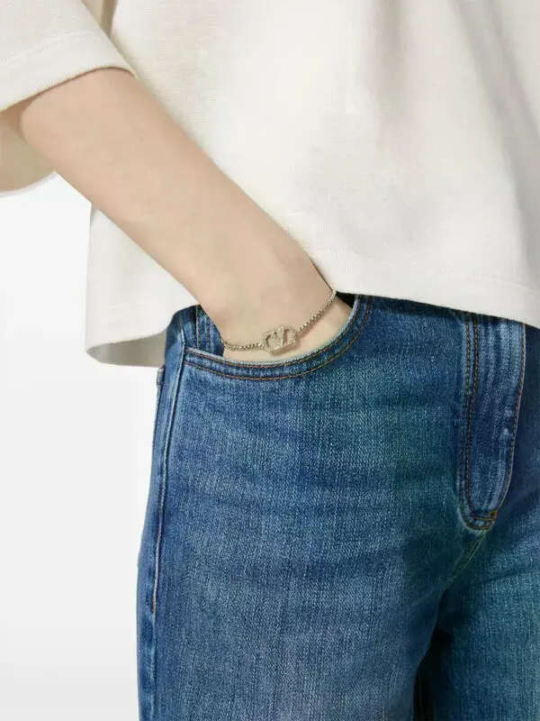Valentino Garavani Vlogo Signature Crystal-embellished Bracelet