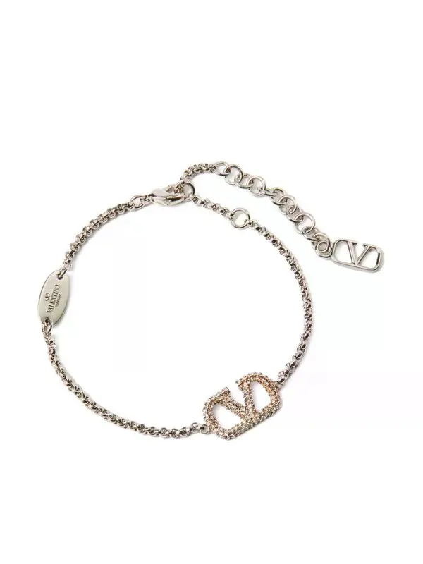 Valentino Garavani Vlogo Signature Crystal-embellished Bracelet