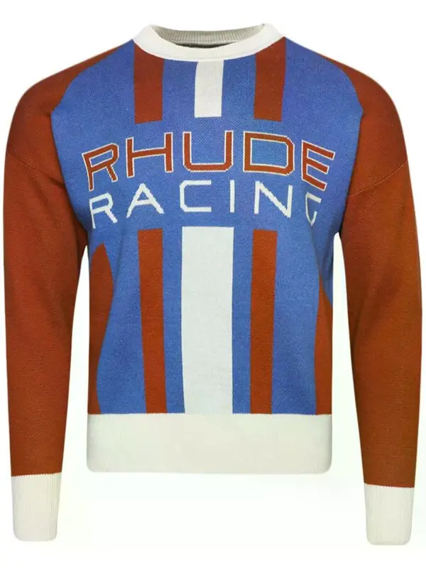 Rhude Logo Intarsia Wool Jumper - Red