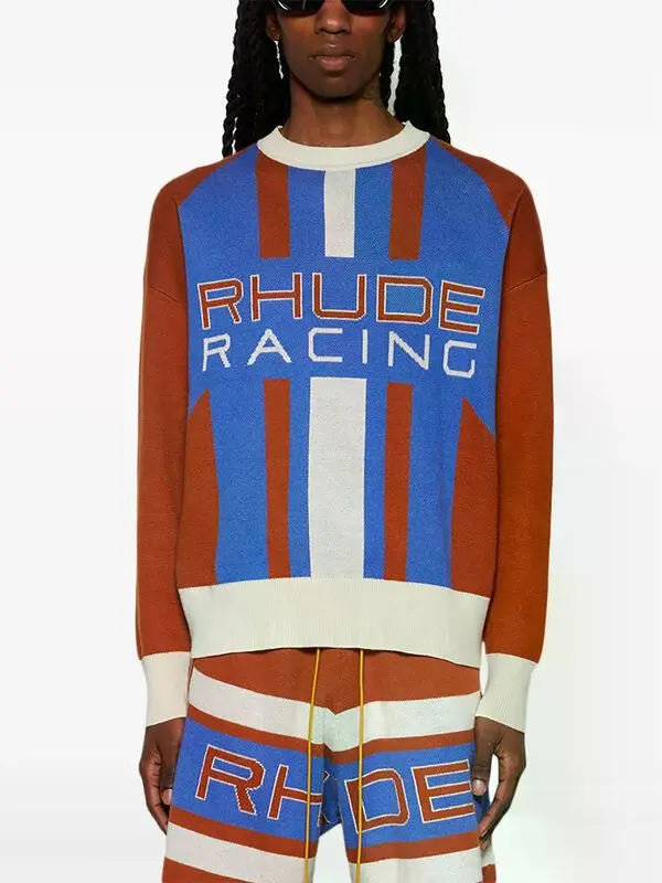 Rhude Logo Intarsia Wool Jumper