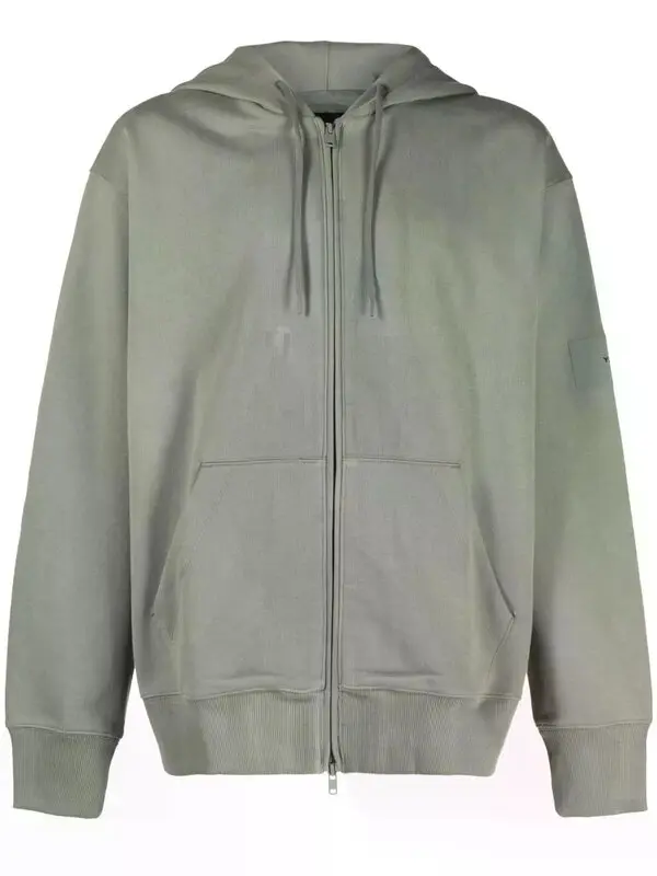 Y3 Zip-up Organic Cotton Hoodie