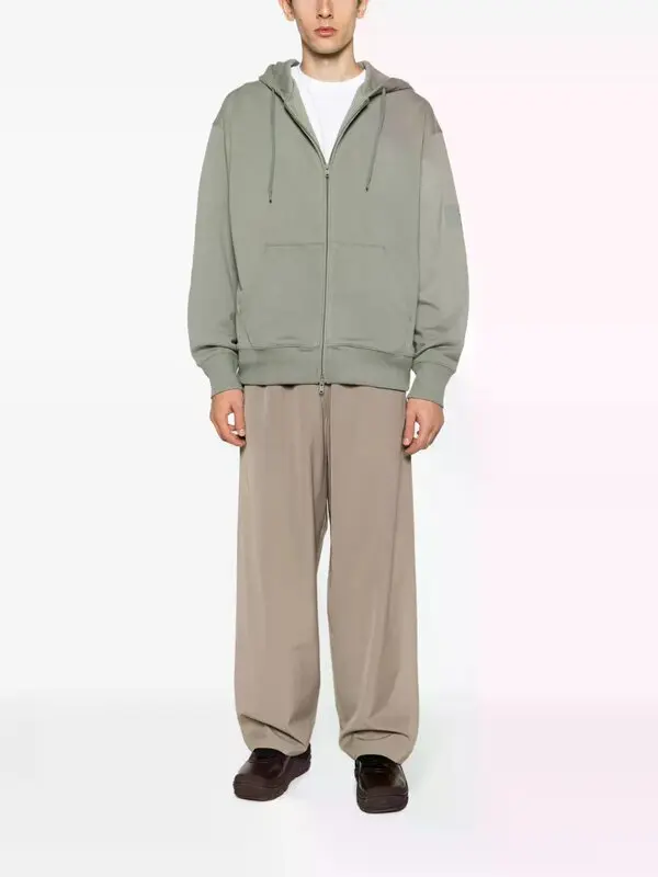 Y3 Zip-up Organic Cotton Hoodie