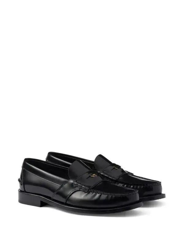 Prada Brushed-leather Loafers