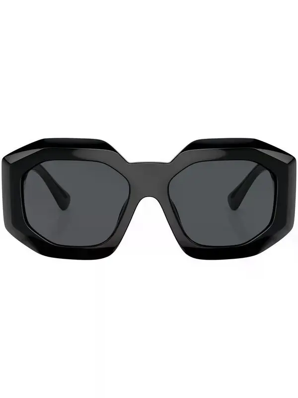 Versace Medusa-plaque Geometric Sunglasses - Black