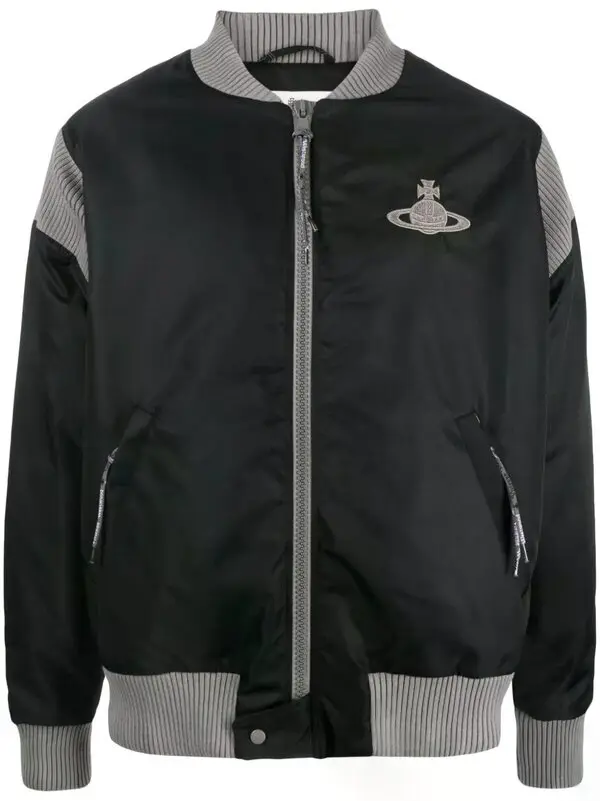 VIVIENNE WESTWOOD Orb-embroidered Cotton Bomber Jacket