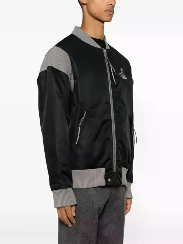 VIVIENNE WESTWOOD Orb-embroidered Cotton Bomber Jacket