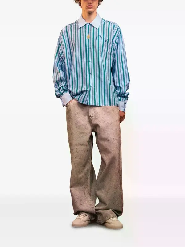 ROUGH. Striped Button-up Shirt