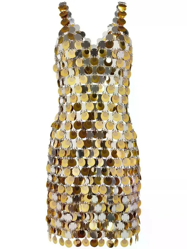 Rabanne Paillette-chainmail Sparkle Mini Dress