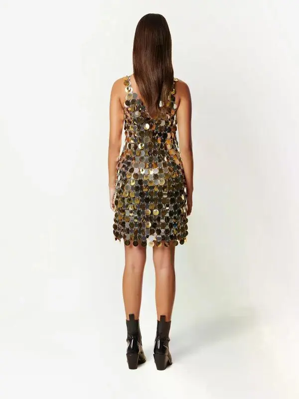 Rabanne Paillette-chainmail Sparkle Mini Dress