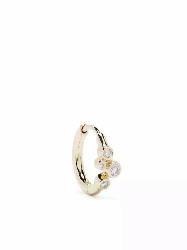 MARIA BLACK 14kt Yellow Elena Diamond Huggie Earring - Gold