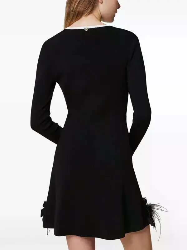 TWINSET Feather-detailing Mini Dress