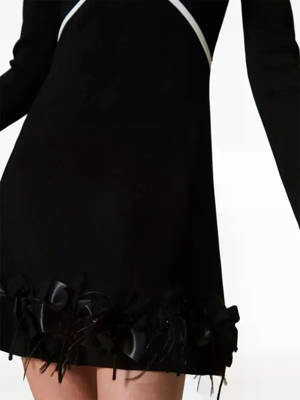 TWINSET Feather-detailing Mini Dress