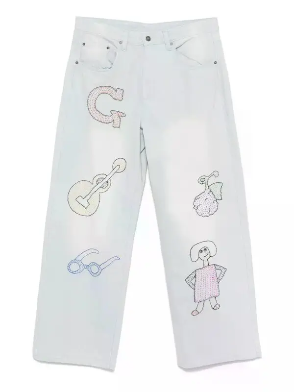 GLASS CYPRESS Embroidered Jeans