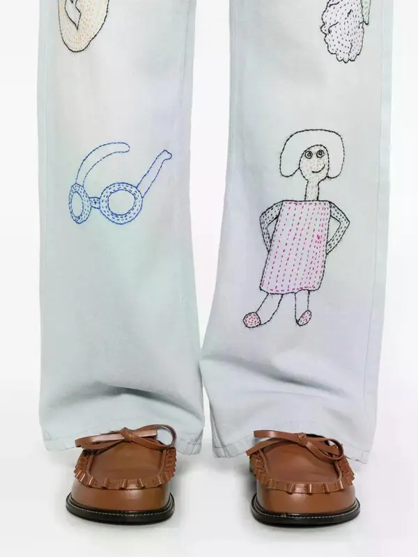 GLASS CYPRESS Embroidered Jeans